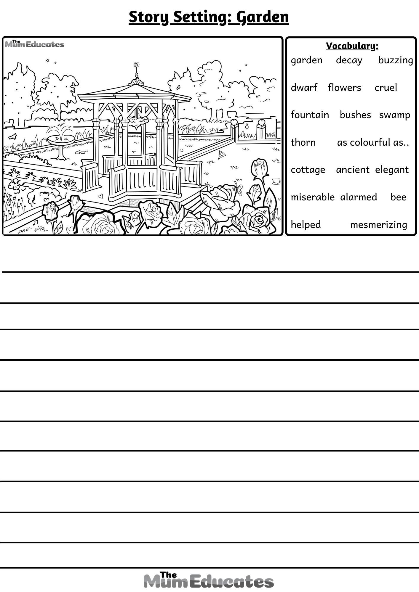 Free 15+ Story Settings Description Writing Frames - The Mum Educates