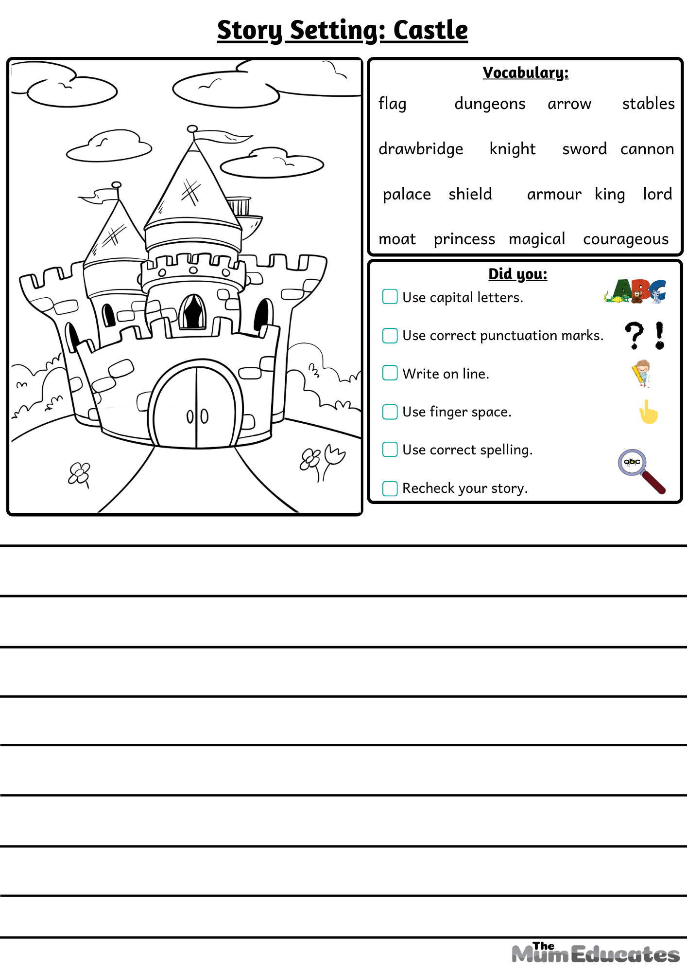 Free 15+ Story Settings Description Writing Frames - The Mum Educates