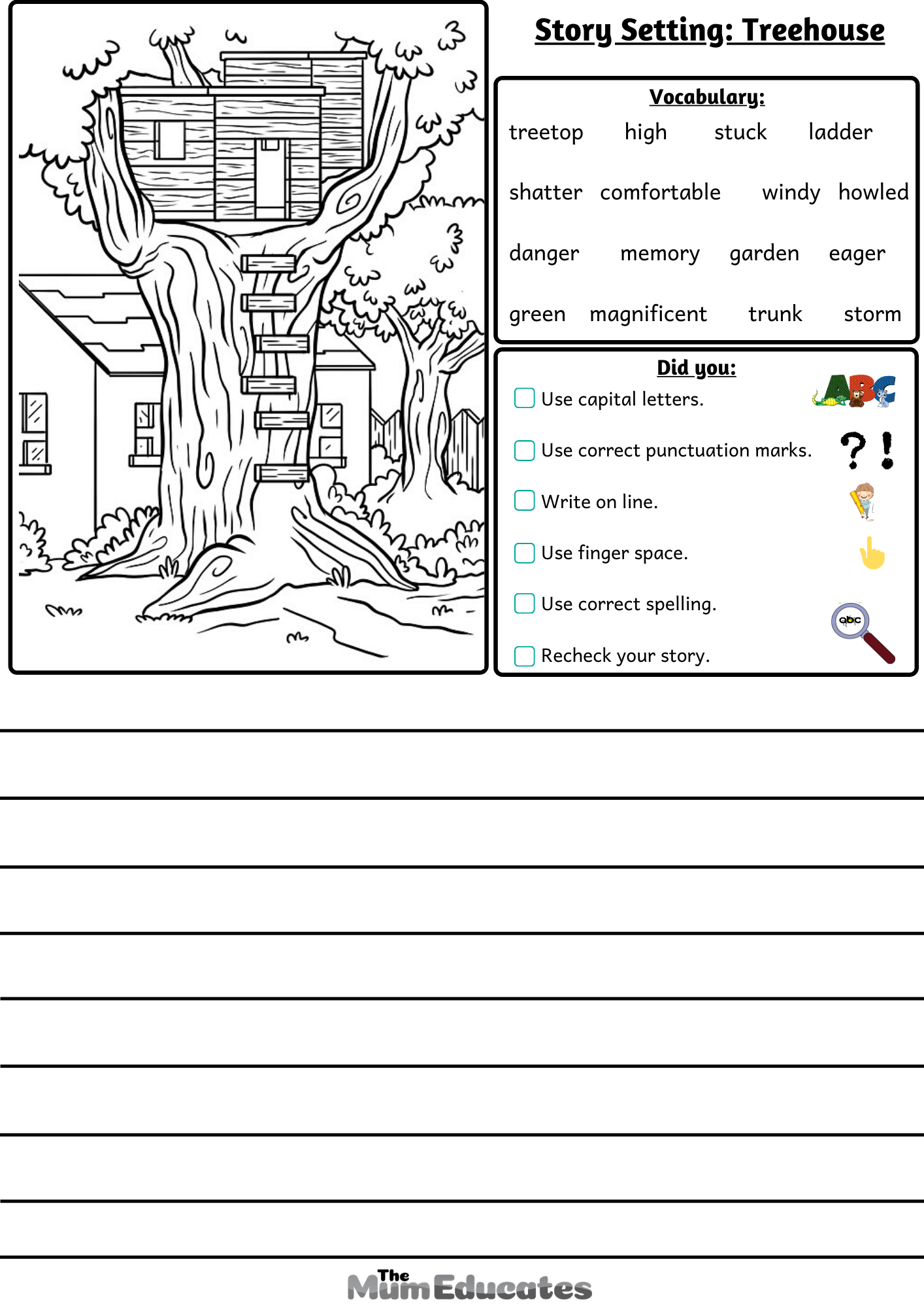 Free 15+ Story Settings Description Writing Frames - The Mum Educates