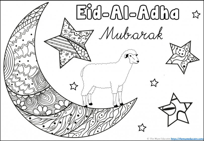 Eid Al Adha - Free Eid Mindfulness Colouring Sheets - The Mum Educates