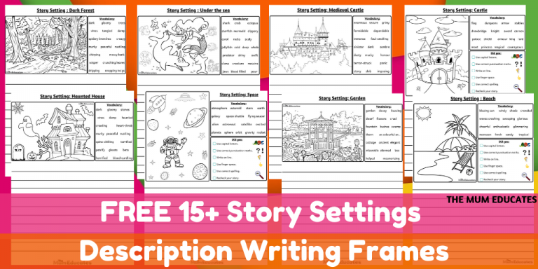 Free 15+ Story Settings Description Writing Frames - The Mum Educates