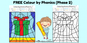 Free Colour by Phonics Worksheet - Phase 2 - The Mum Educates