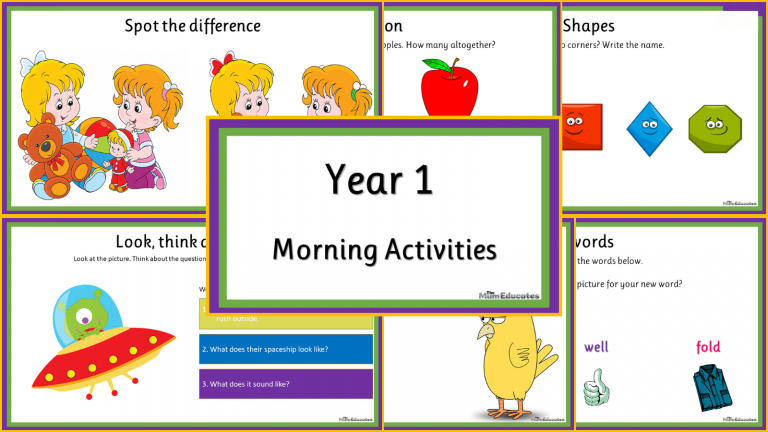 Year 1 Morning Starter Activities Powerpoint - The Mum Educates