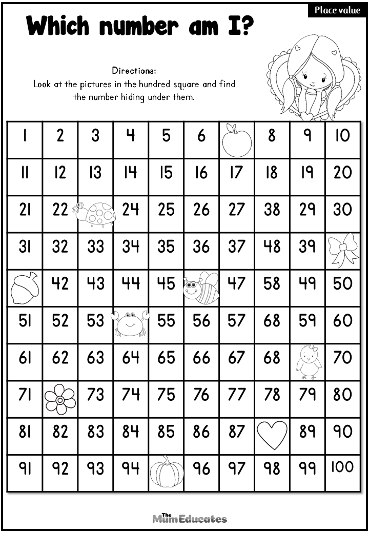 Free Hundred Number Square Worksheets - The Mum Educates