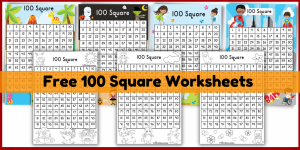 Free Hundred Number Square Worksheets - The Mum Educates