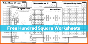 Free Hundred Number Square Worksheets - The Mum Educates