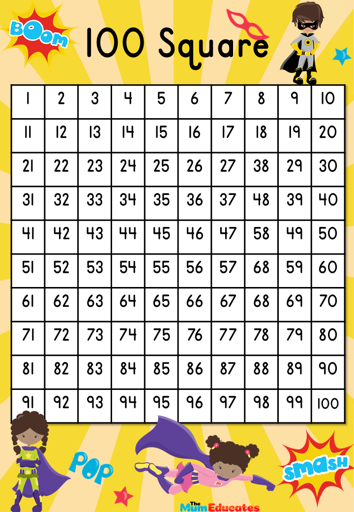 Free 100 Square - Printable | Teaching resources - The Mum Educates