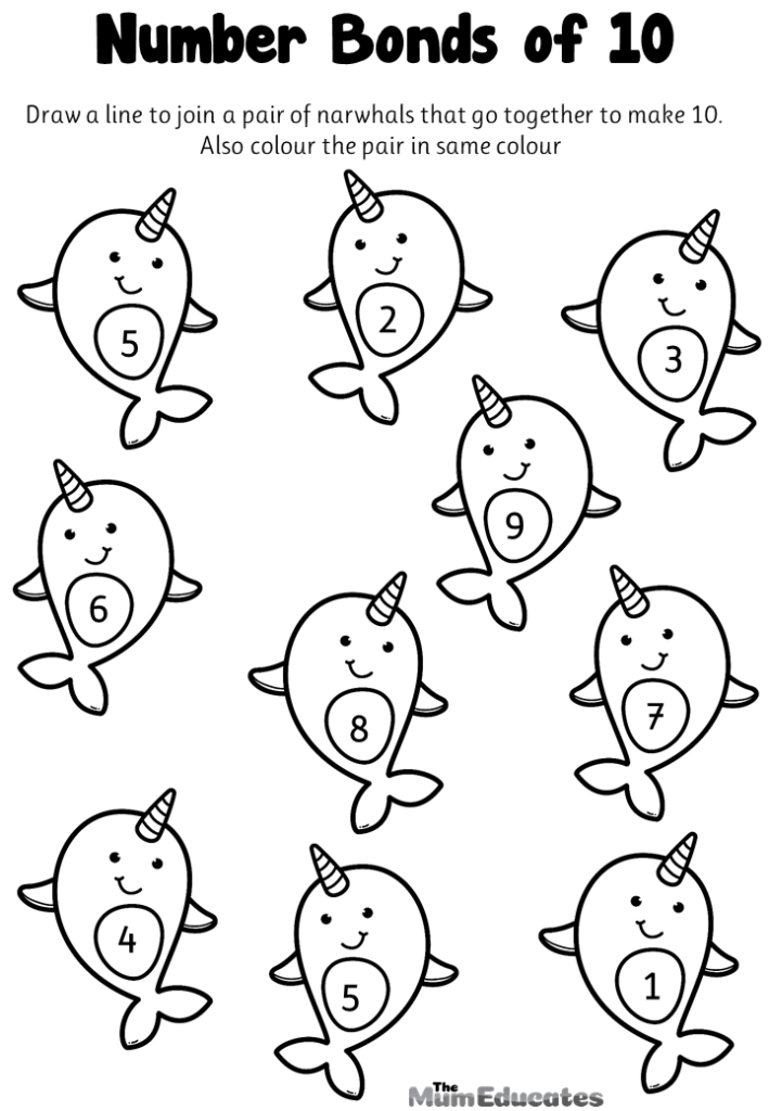 Free Number Bonds Of 10 Worksheets Teacher Resource The Mum Educates