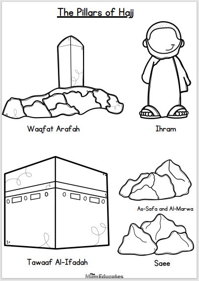 Hajj Colouring Pages for kids - FREE - The Mum Educates