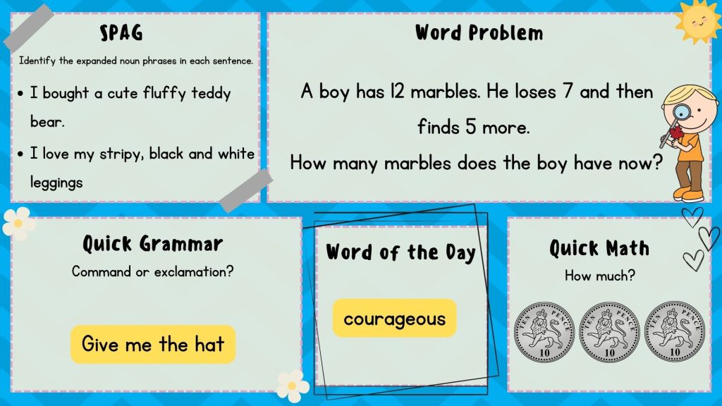 Year 2 Early Morning Work - FREE - The Mum Educates