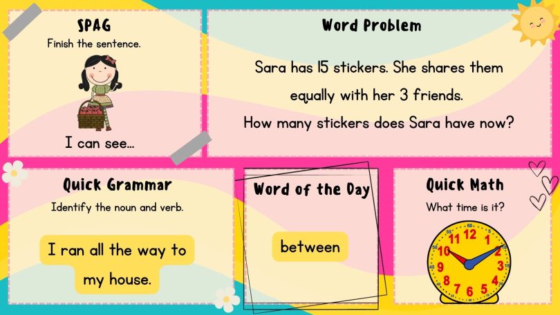 Year 2 Early Morning Work - FREE - The Mum Educates