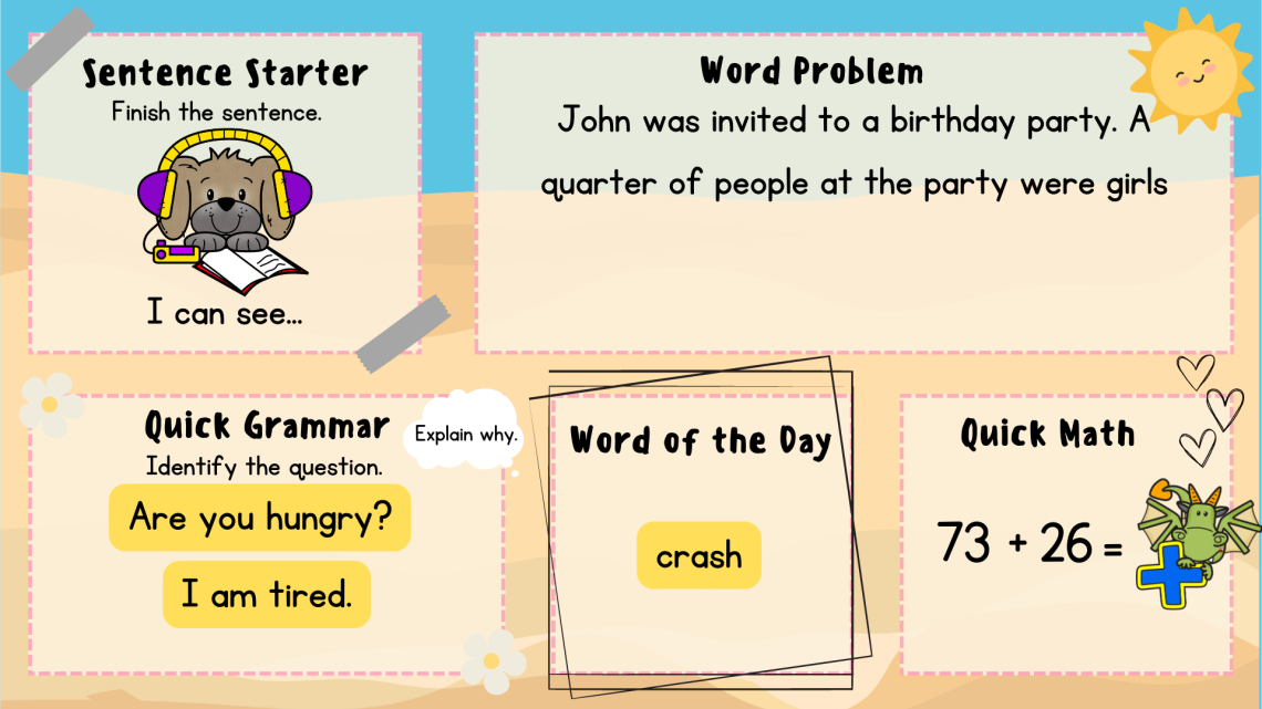 Year 2 Early Morning Work - FREE - The Mum Educates