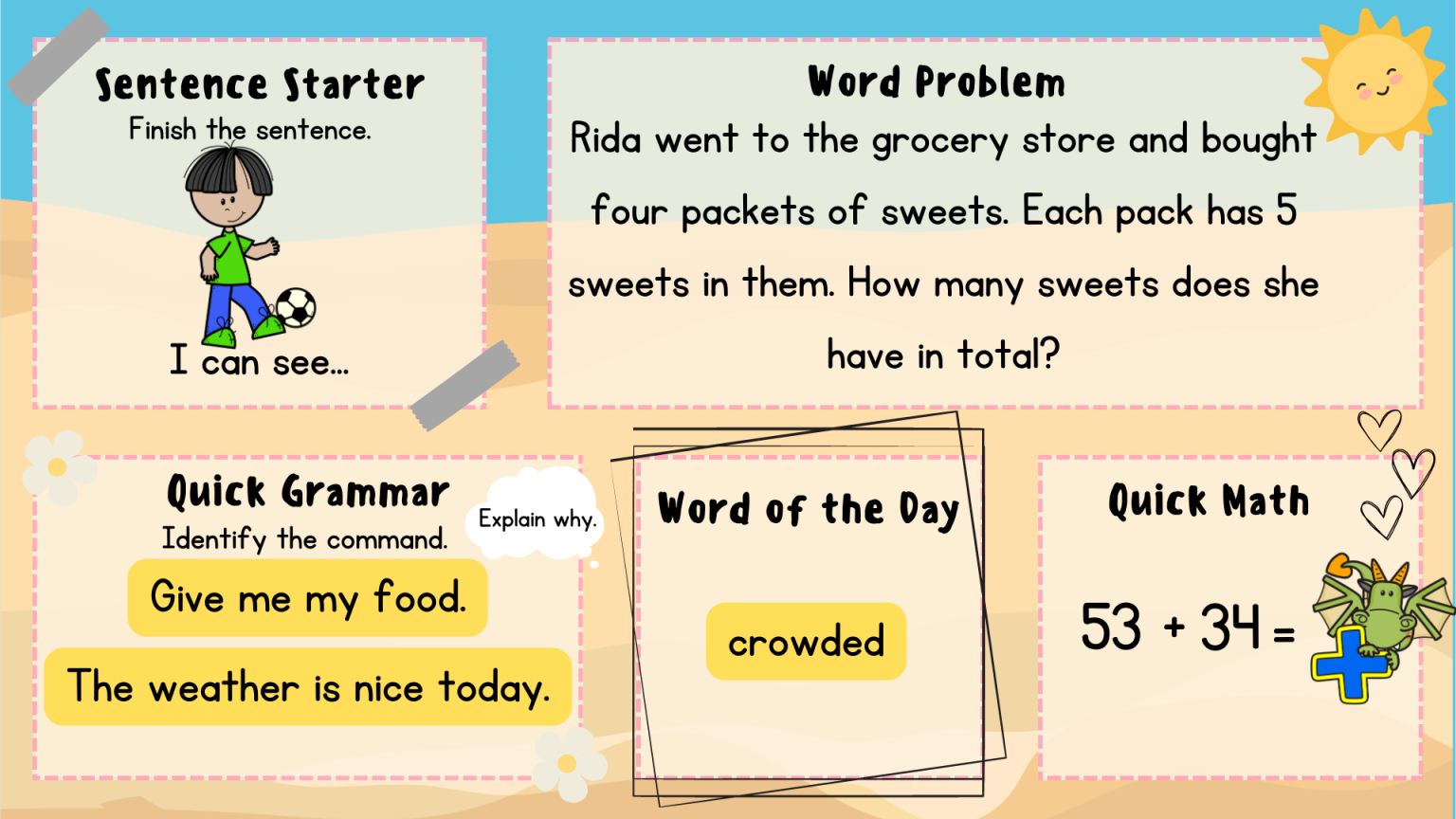 Year 2 Early Morning Work - FREE - The Mum Educates