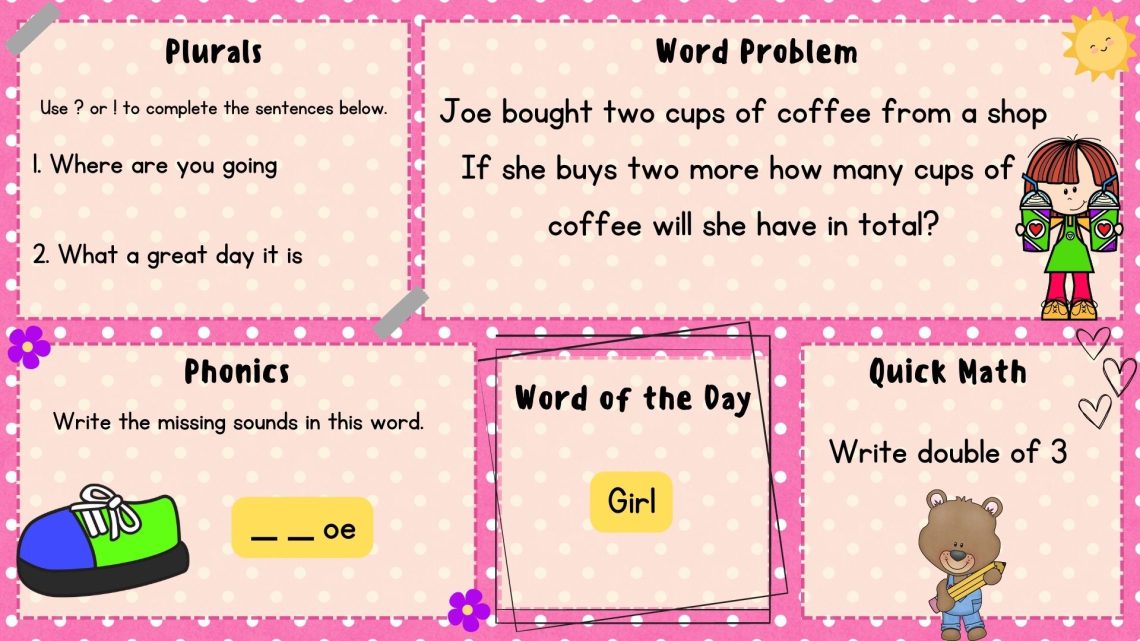 Year 1 Early Morning Work – FREE - The Mum Educates