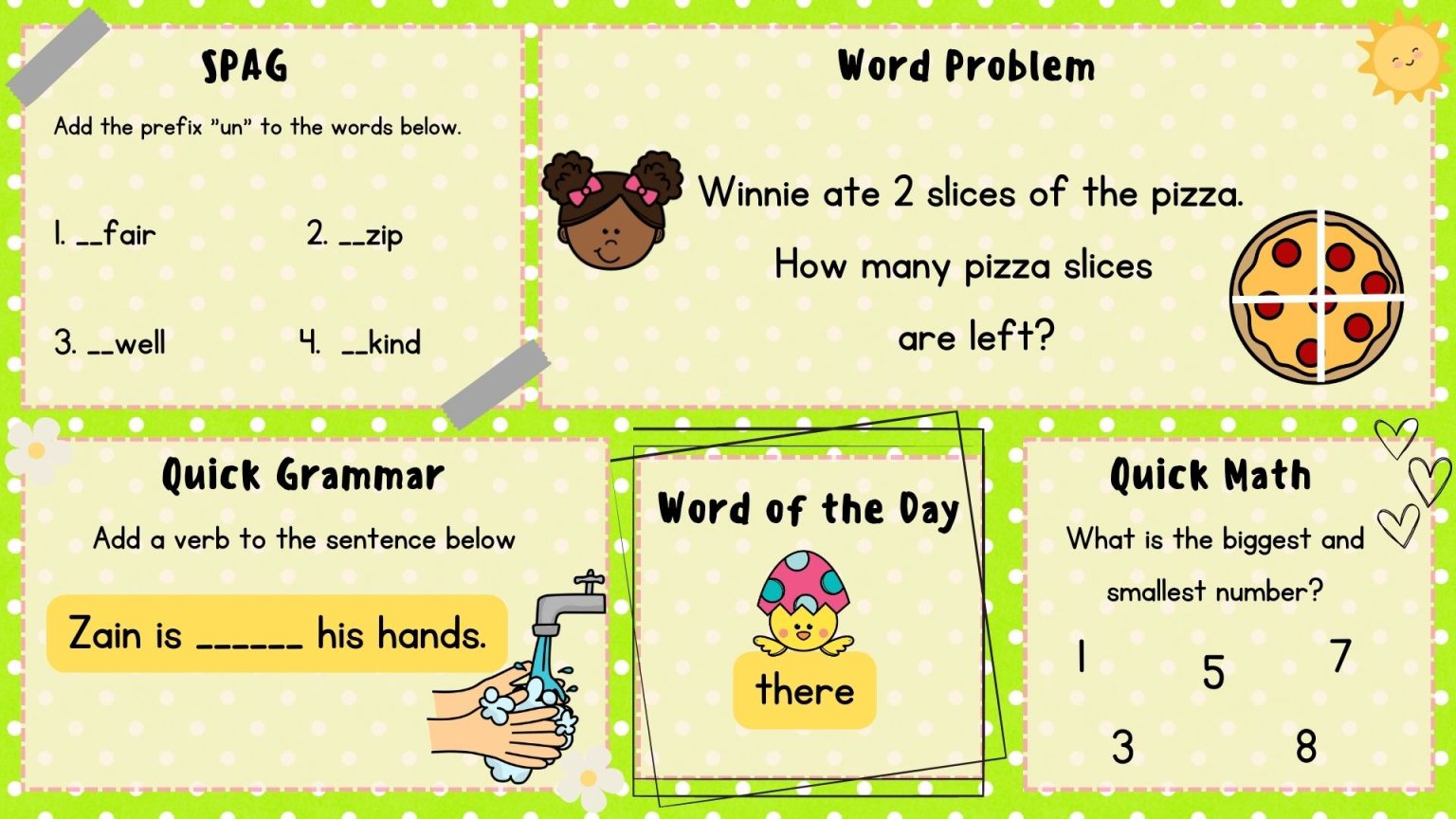 Year 1 Early Morning Work – FREE - The Mum Educates