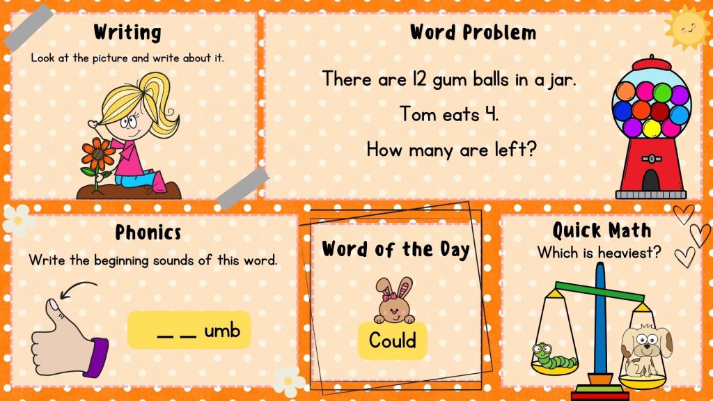 Year 1 Early Morning Work – FREE - The Mum Educates