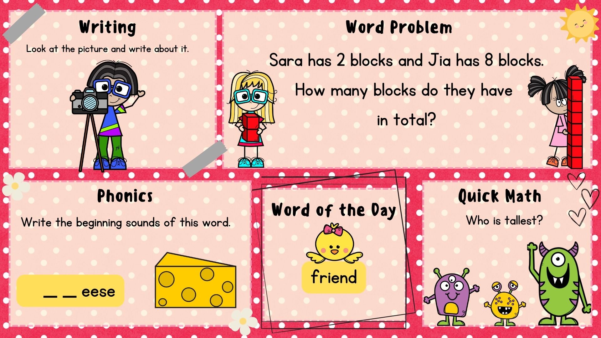 Year 1 Early Morning Work – FREE - The Mum Educates