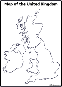 Blank UK Map Printable - FREE - The Mum Educates