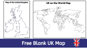 Blank UK Map Printable - FREE - The Mum Educates