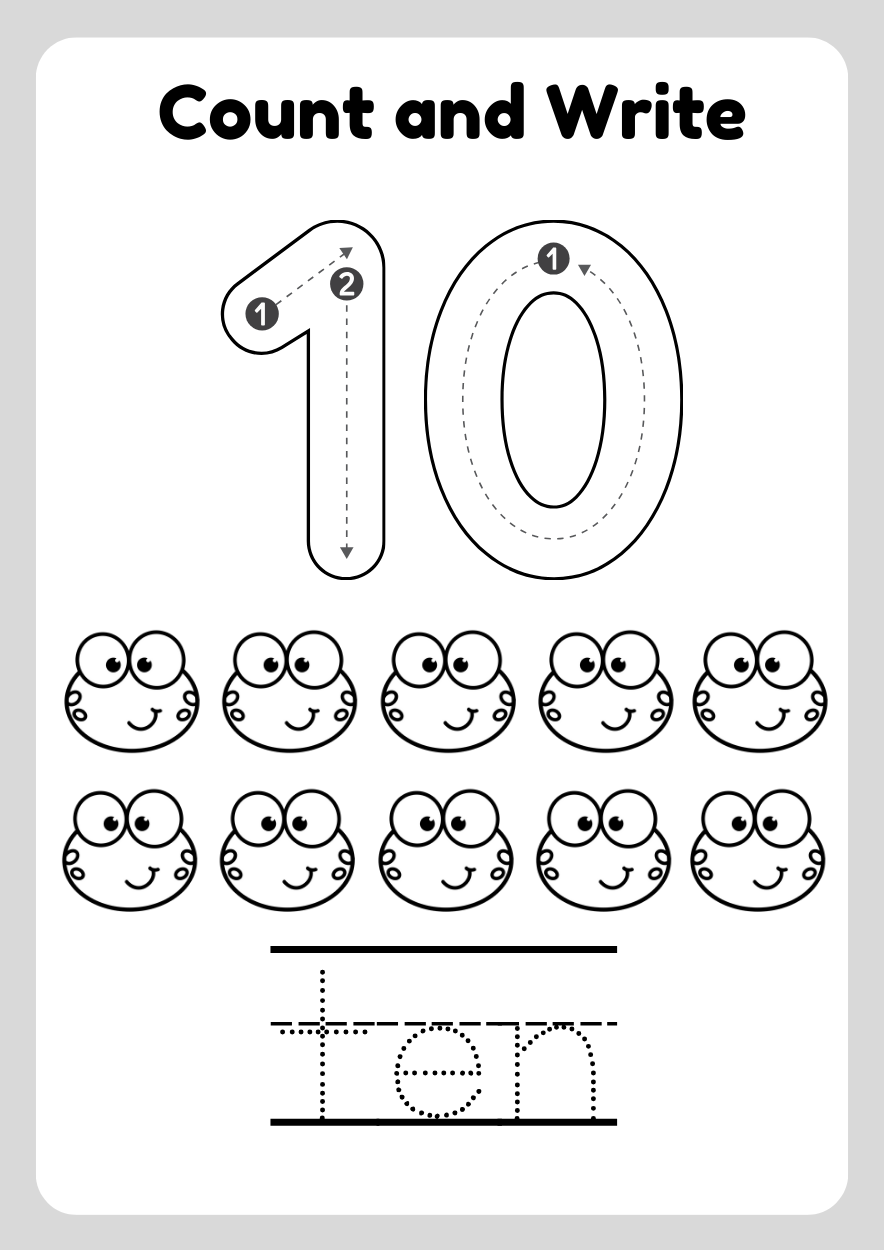 Numbers Counting In Words Free Worksheets - The Mum Educates