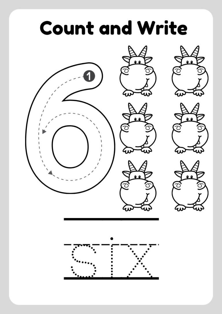 Numbers Counting In Words Free Worksheets - The Mum Educates