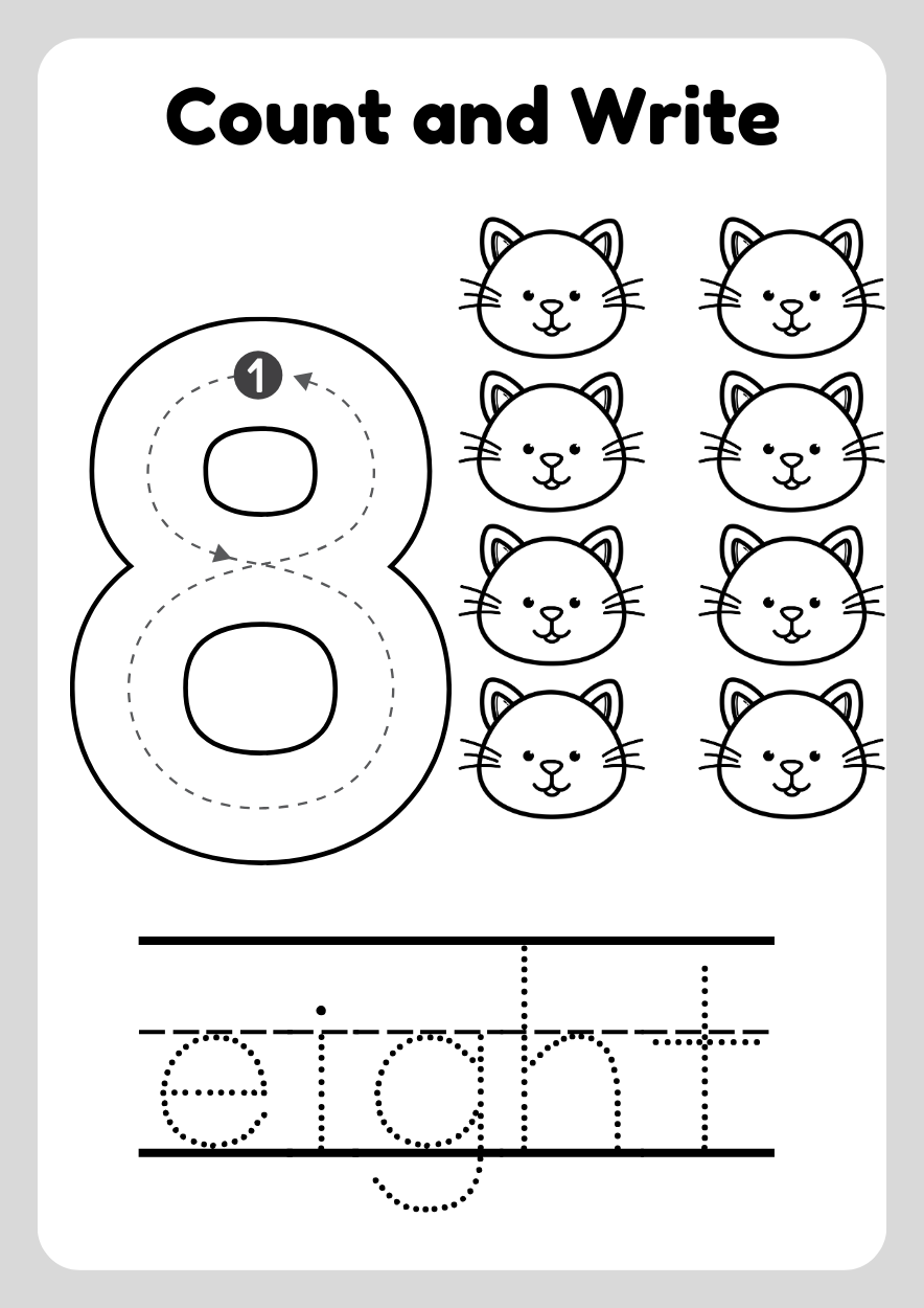 Numbers Counting In Words Free Worksheets - The Mum Educates