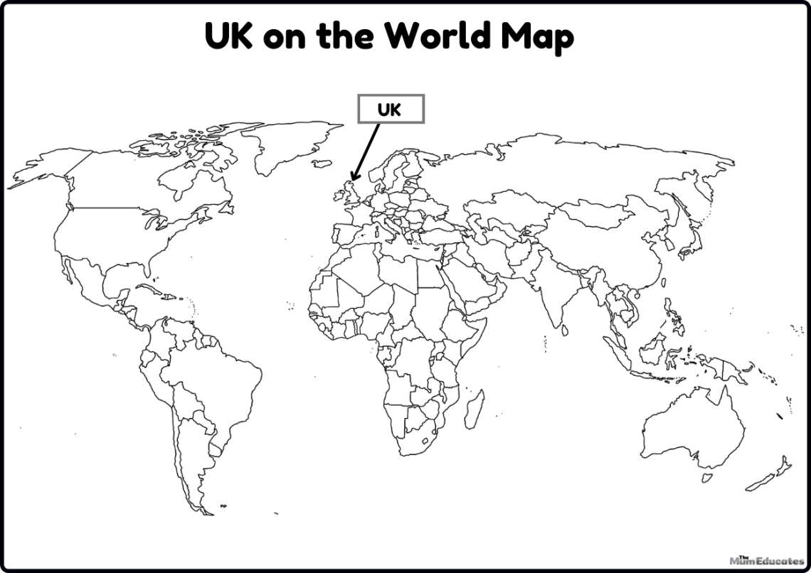 Blank UK Map Printable - FREE - The Mum Educates