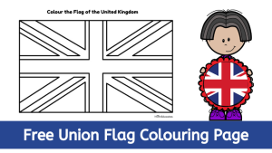 Free Union Flag UK Colouring Page - The Mum Educates