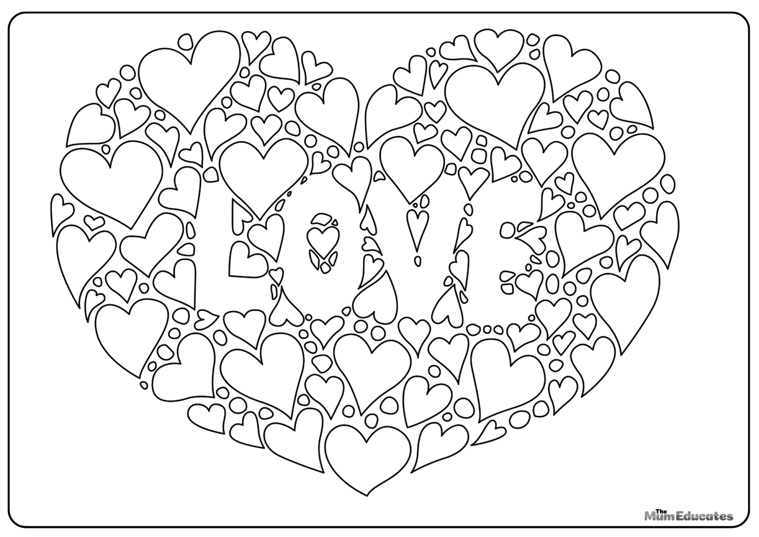 Valentine's Day Colouring Pages - FREE - The Mum Educates