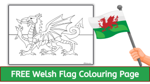 Free Welsh Flag Colouring Page - The Mum Educates