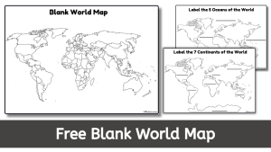 World Map Blank Printable - The Mum Educates