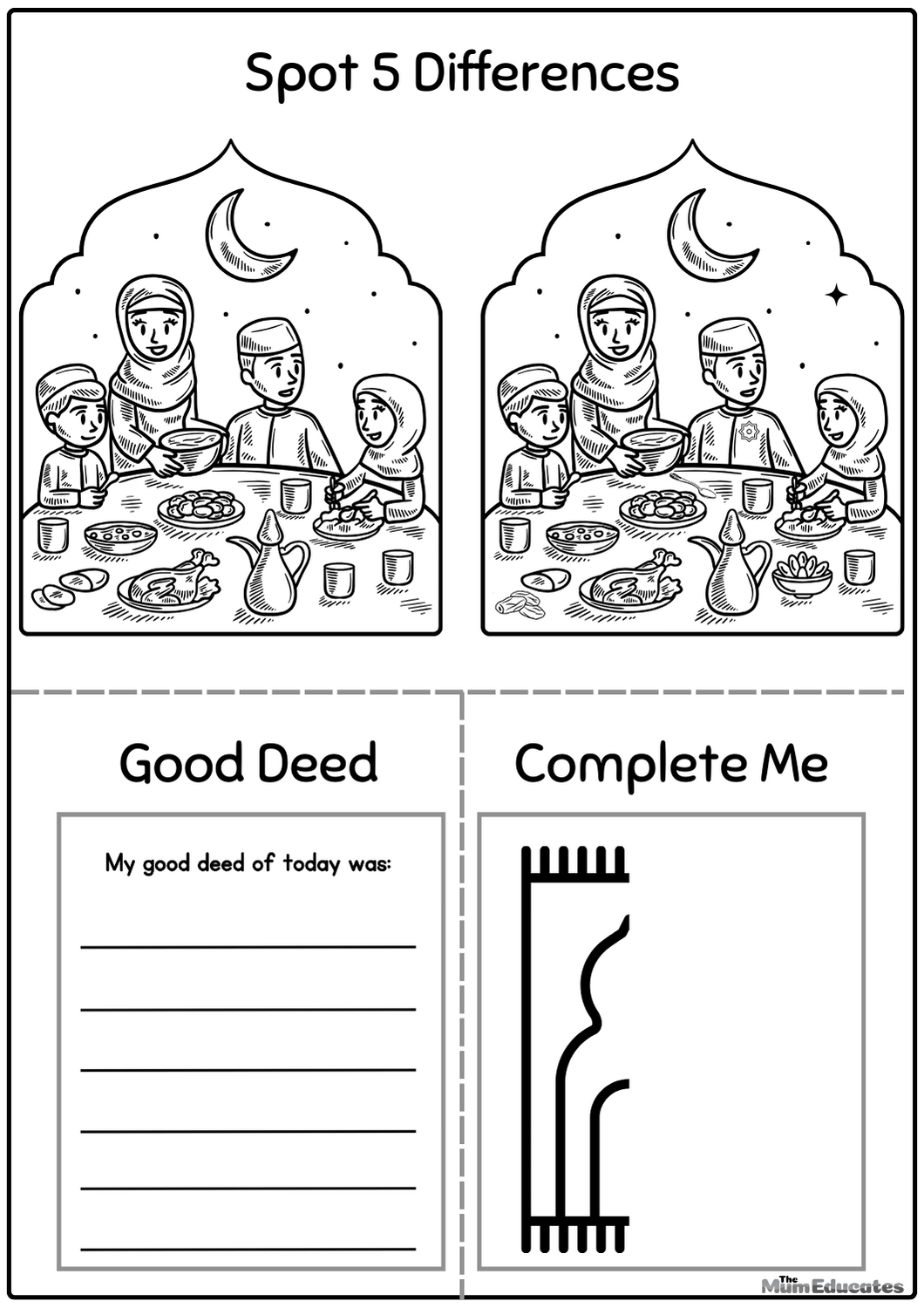 Free Printable Ramadan Journal for Kids - Ramadan Activities - The Mum ...