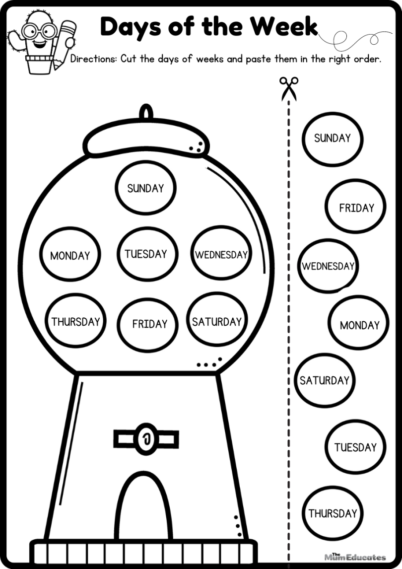 Printable Days of the Week - Free - The Mum Educates