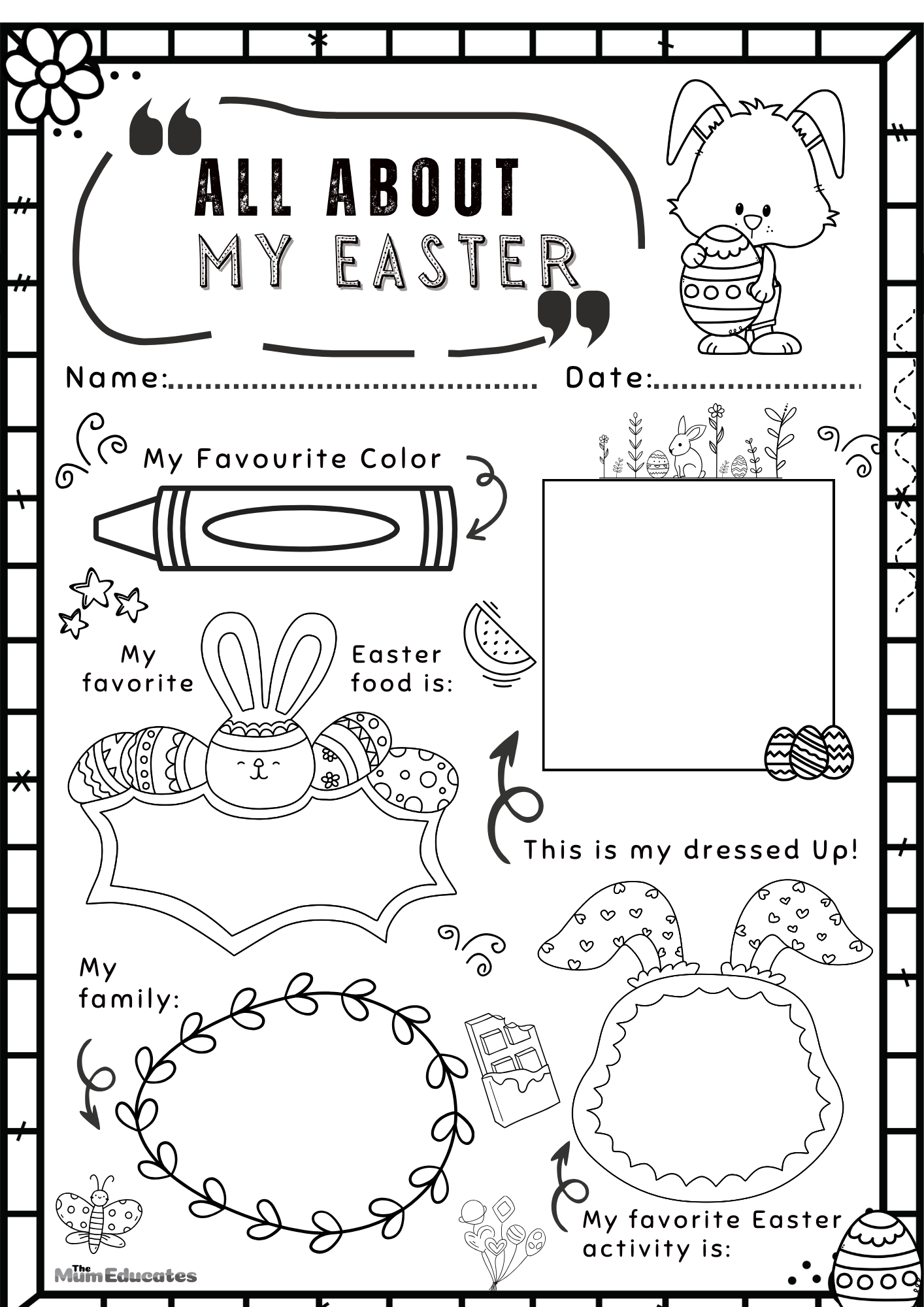 Free Easter Writing Prompts for Kids - The Mum Educates