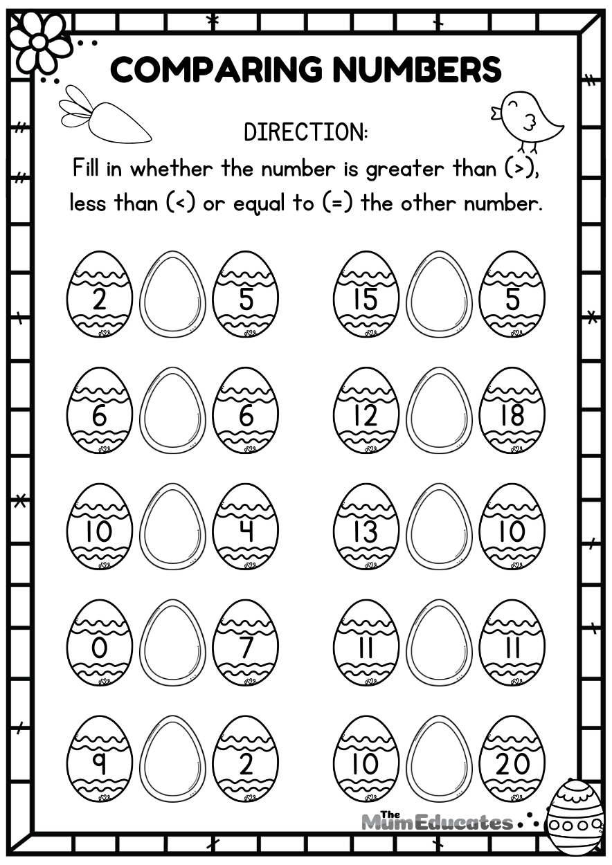 Free Preschool Easter Worksheets for Kids - The Mum Educates