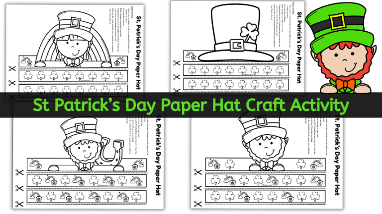 Free Saint Patrick's Day Crafts - Paper Hat Activity - The Mum Educates