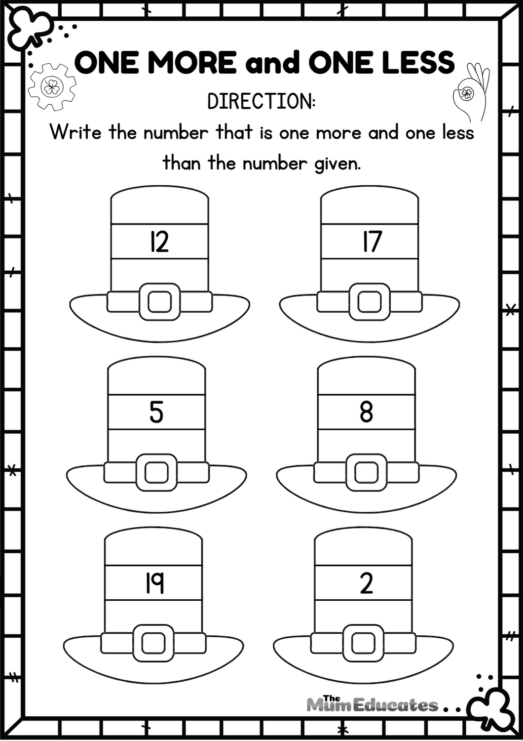 St Patrick's Day Kindergarten Worksheets - FREE - The Mum Educates