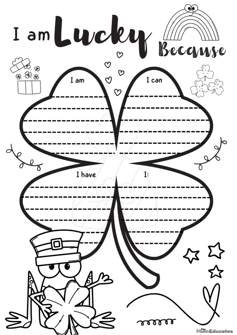 St Patrick's Day Writing Prompts Worksheets - The Mum Educates