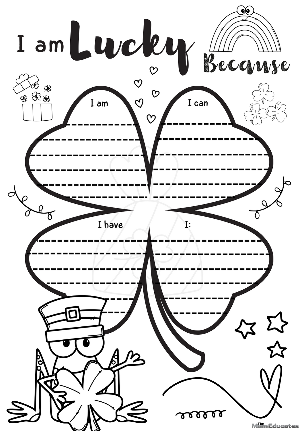 St Patrick's Day Writing Prompts Worksheets - The Mum Educates