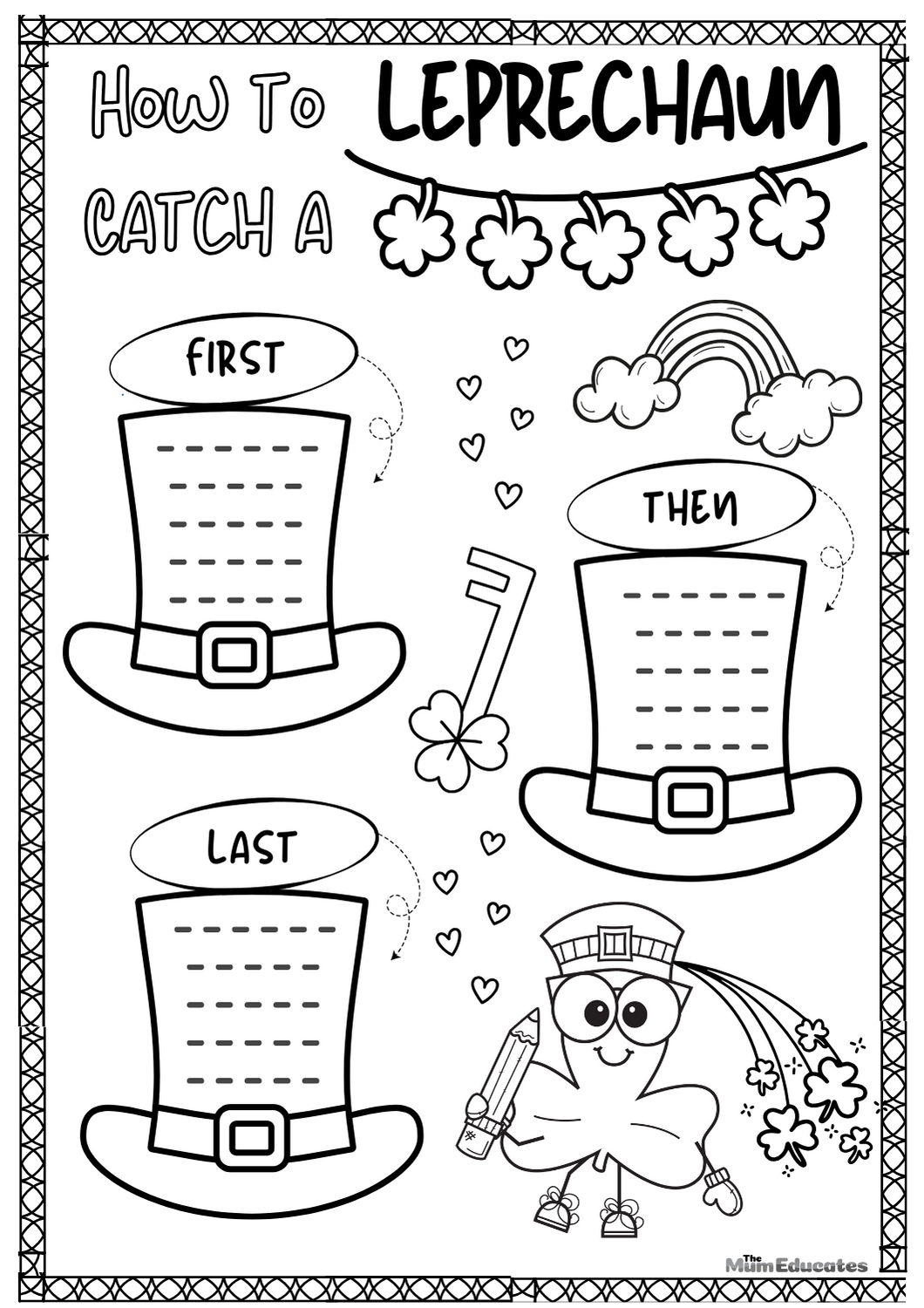 St Patrick's Day Writing Prompts Worksheets - The Mum Educates