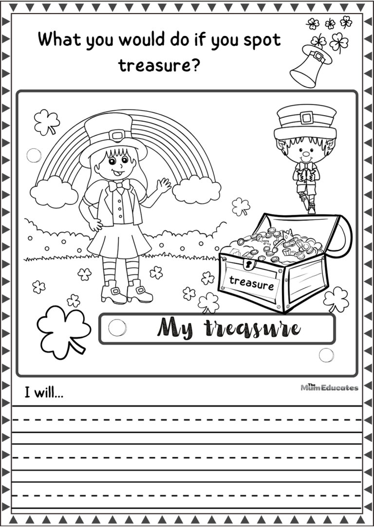 St Patrick's Day Writing Prompts Worksheets - The Mum Educates