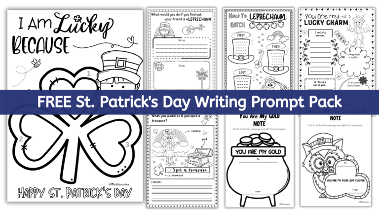 St Patrick's Day Writing Prompts Worksheets - The Mum Educates