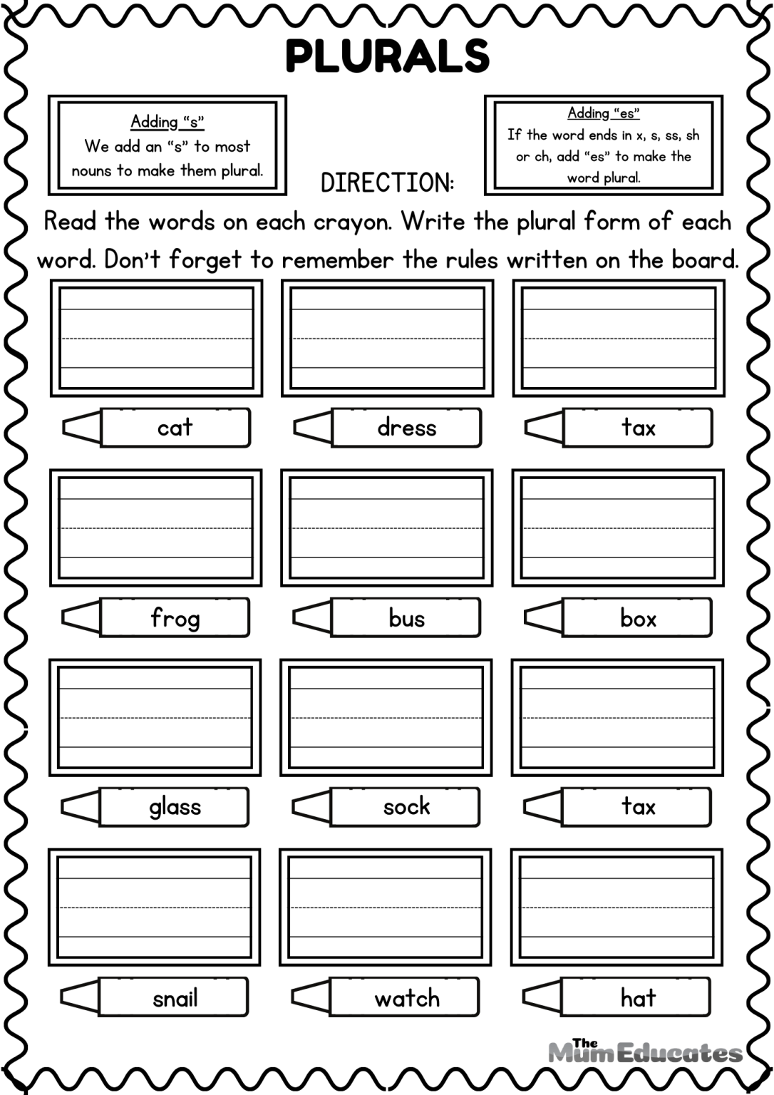 Free Plural Nouns Worksheets - The Mum Educates