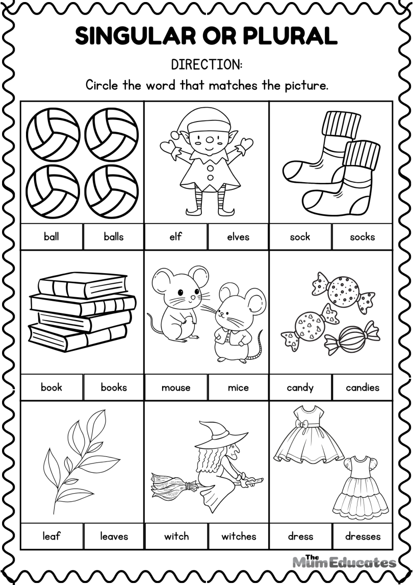 Free Plural Nouns Worksheets - The Mum Educates