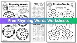 Free Rhyming Words Worksheets - The Mum Educates