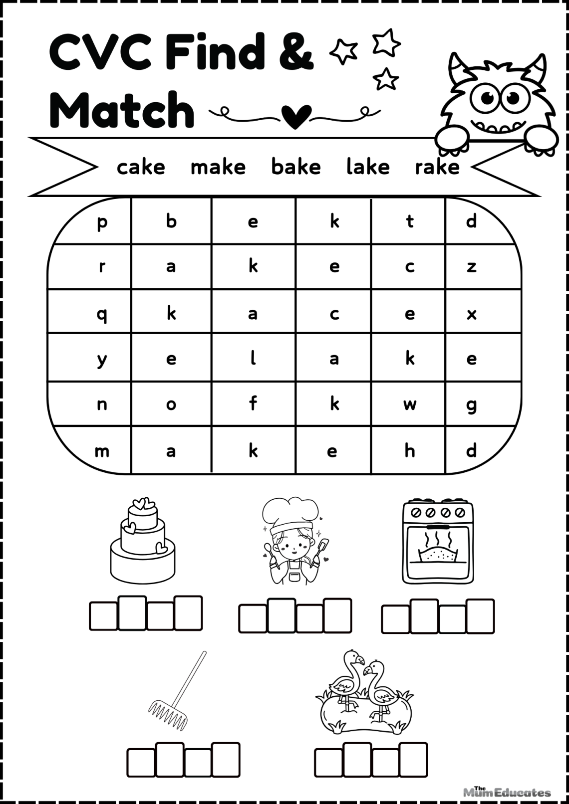 Free Rhyming Words Worksheets - The Mum Educates