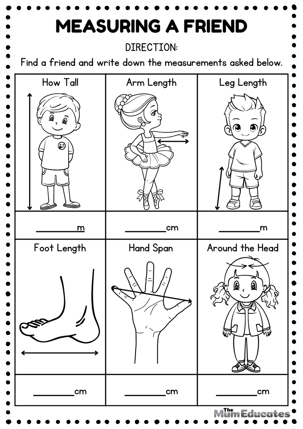 Centimetres and Metres Worksheets - FREE - The Mum Educates