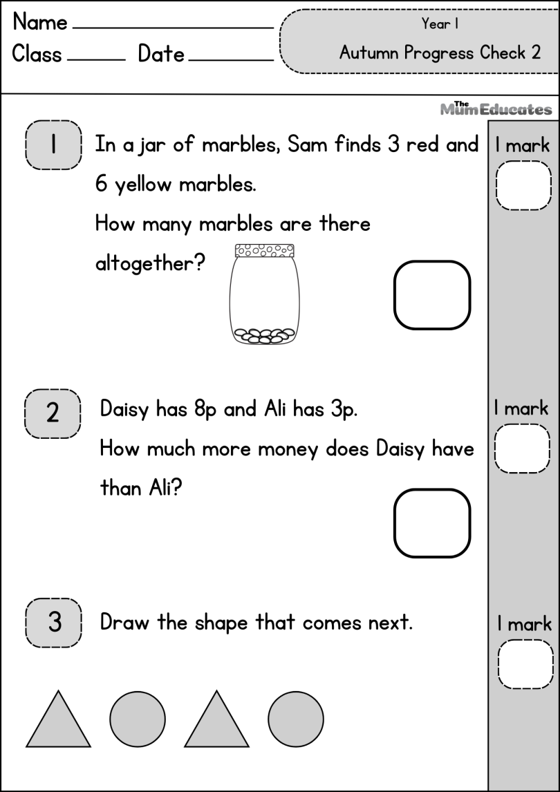 Year 1 Assessment Tests - The Mum Educates