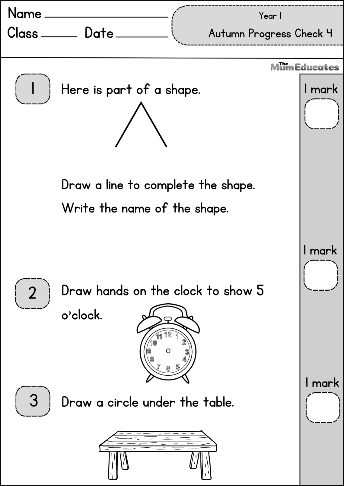 Year 1 Assessment Tests - The Mum Educates