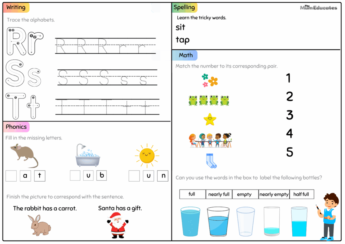 Reception Worksheets - The Mum Educates